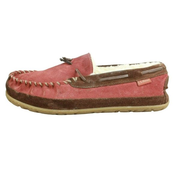 L.L. Bean | Shoes | Ll Bean Red Suede Wicked Good Shearling Lined ...